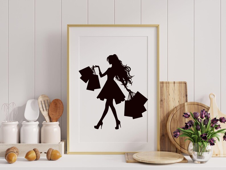 Shopping Girl SVG\ Shopping Girl SVG Bundle\ Shopping Girl Clipart ...