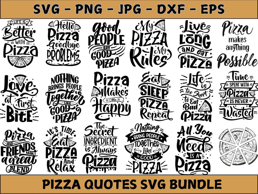 Pizza SVG, Pizza Bundle SVG, Pizza Sayings SVG, Pizza Clipart, Pizza ...