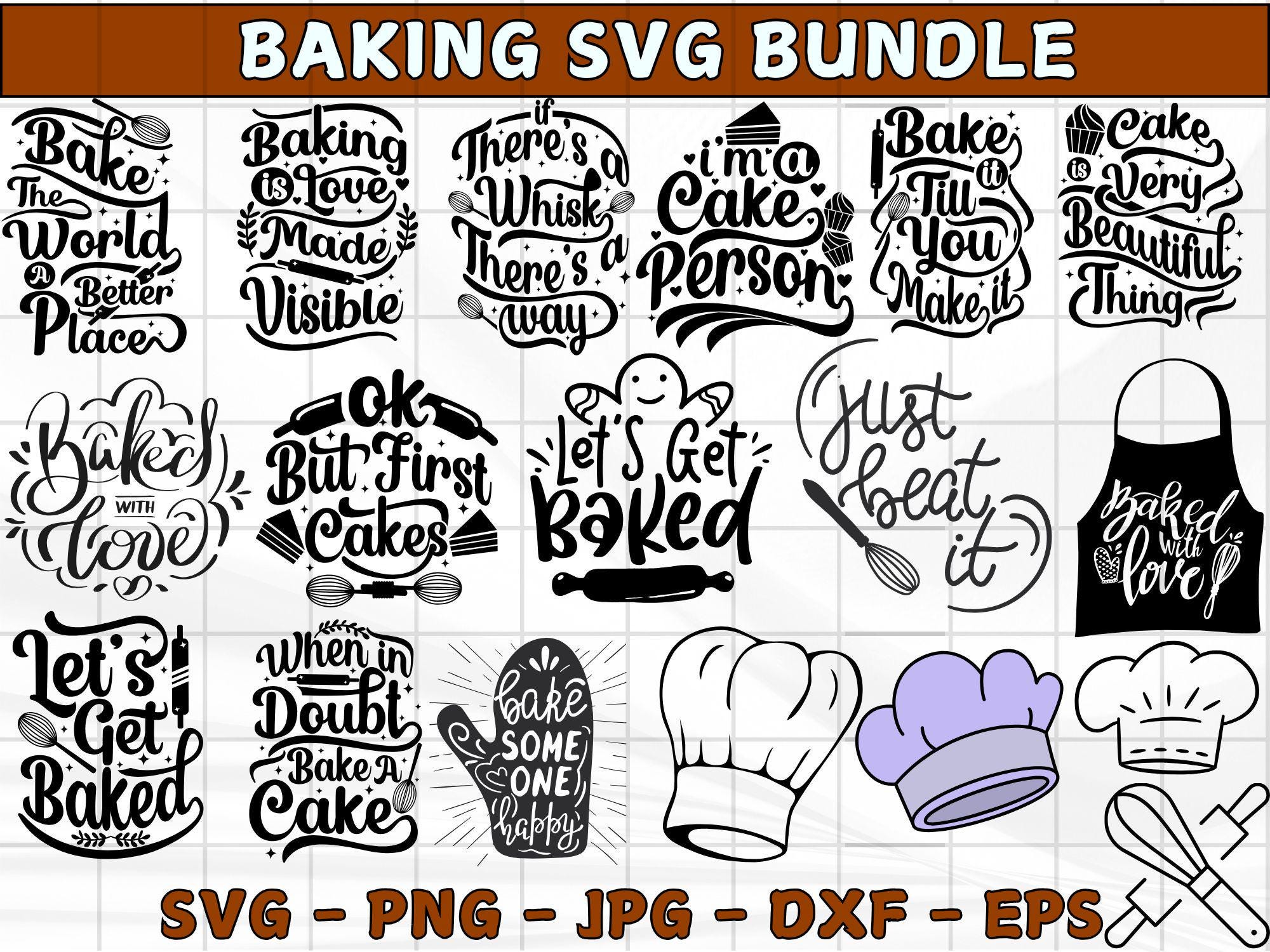 Baking Svg Bundle, Kitchen SVG Bundle, Baking Svg, Baking Quotes, Pies ...