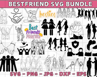 Mega Best Friends Bundle Svg, Best Friends Svg, Bff Svg, Besties Svg ...