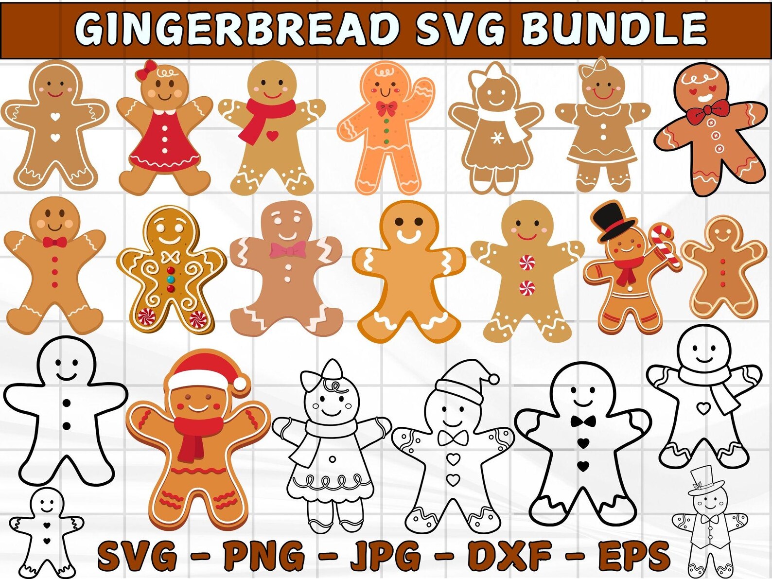 Gingerbread Man Svg, Gingerbread Woman Svg, Christmas Svg, Bundle Svgs ...