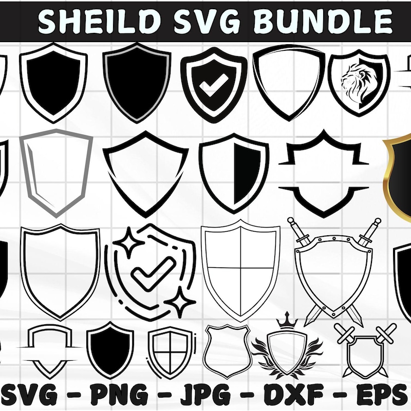 Shield Svg - Etsy