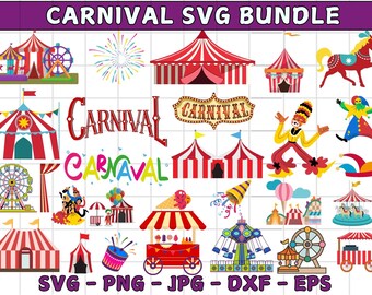 Circus Clipart, Circus Printable , Circus PNG and SVG, Carnival Clip ...