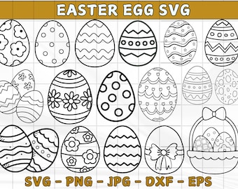 Easter Egg Bundle SVG Files | Easter 2025 Cut Files | Easter Egg ...