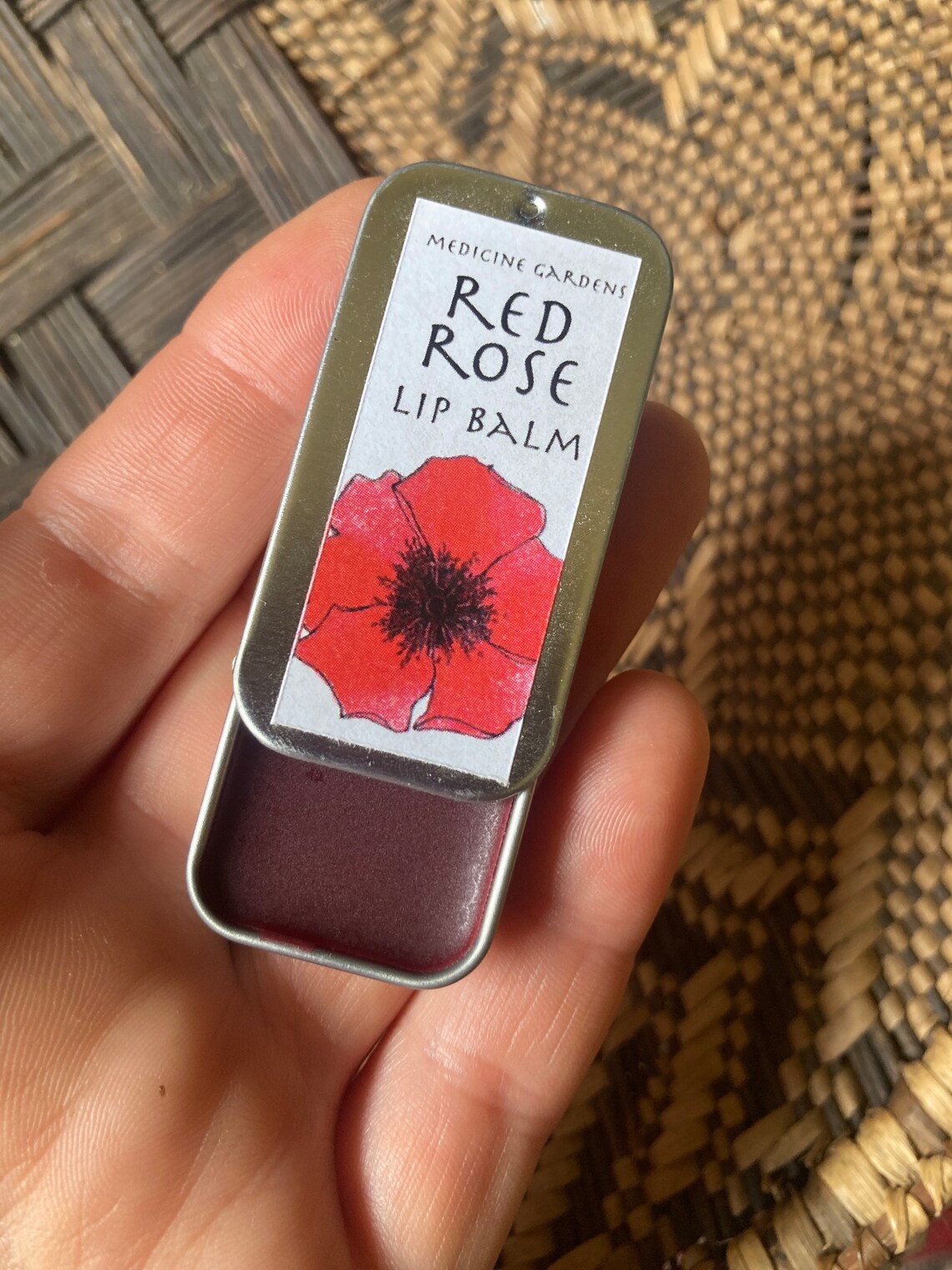 Red Rose Lip Balm Red Tint Natural Organic Lip Balm With Alkanet, Rose ...