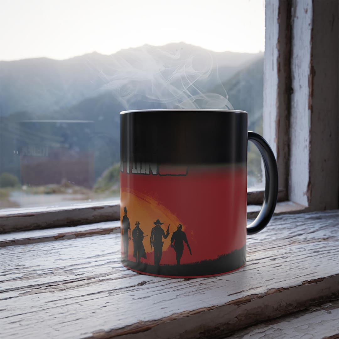 Red Dead Redemption 2 Color Changing Temperature Thermos Mug 11oz 5.63 ...