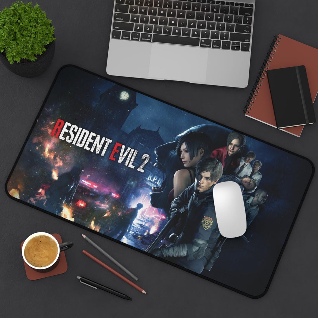 Gaming Desk Mat, Resident Evil 2 Remake Biohazard Design, Large Mouse ...
