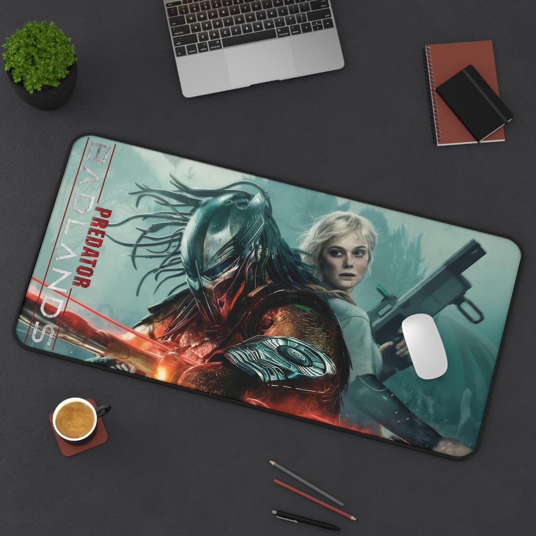 Desk Mat, Predator Badlands Version 2 Sci-fi Movie, Mouse Pad, Gaming ...