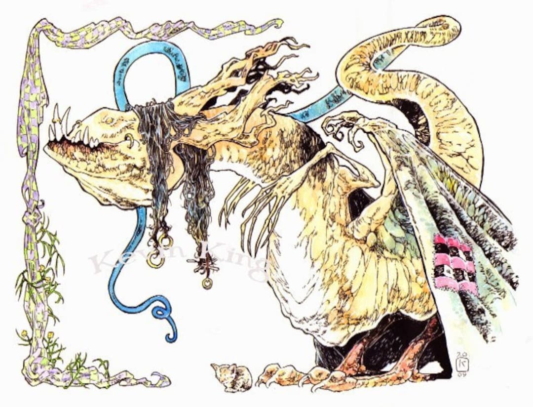 Fen Fergal the Dangerous Dergal 8 X 10 Art Fantasy Drawing Illustration ...