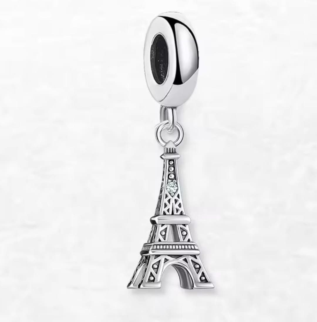 Paris Eiffel Tower Dangle Charm, European Style Bracelet, Travel Charm ...