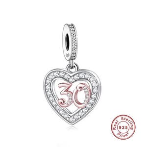 Pandora Fitting 30th Years Charm Birthday Anniversary Gift 925 Sterling Silver for Sister Daughter Etsy UK
