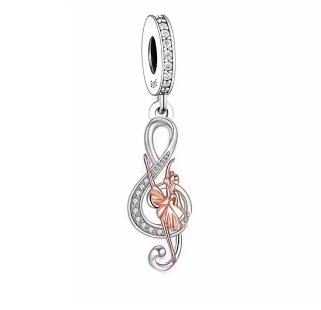 Music Note Ballet Dancer Charm , Ballerina Charm , Ballet Girl Dancer ...