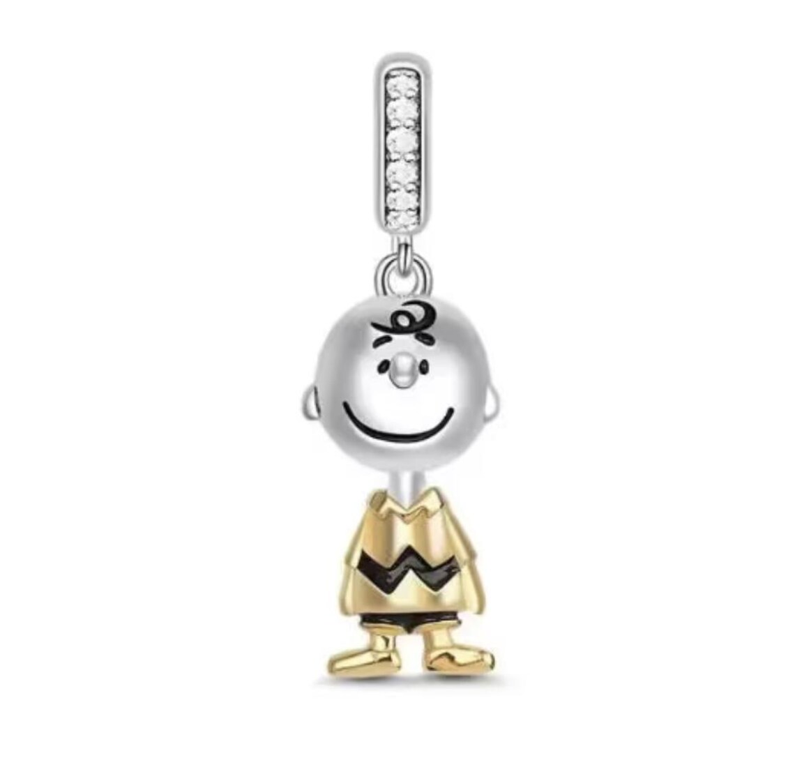 Snoopy Dog , Charlie Brown Dangle Charm, Genuine Sterling Silver ...