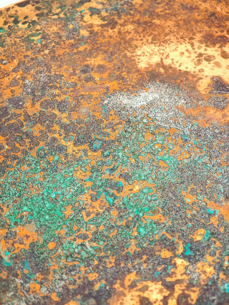 Real Copper Patina Wall Art Set, Round Trio Discs,rustic Wall Decor - Etsy