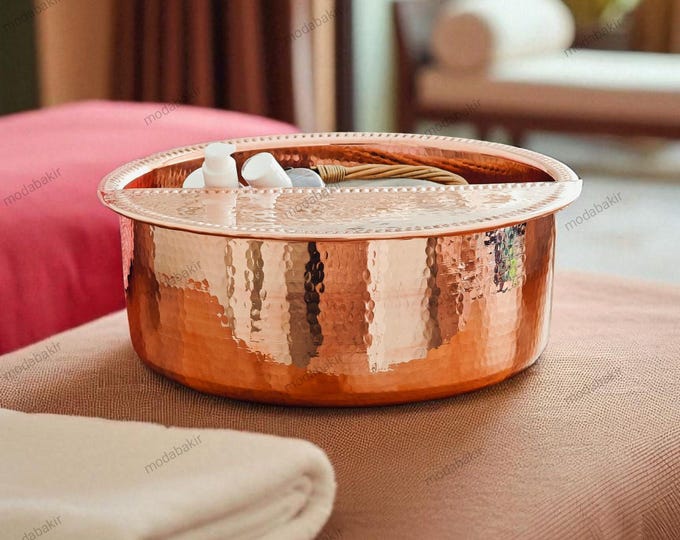 20" Round Hand Hammered Copper Pedicure Bowl NO Drainhole - Etsy Canada