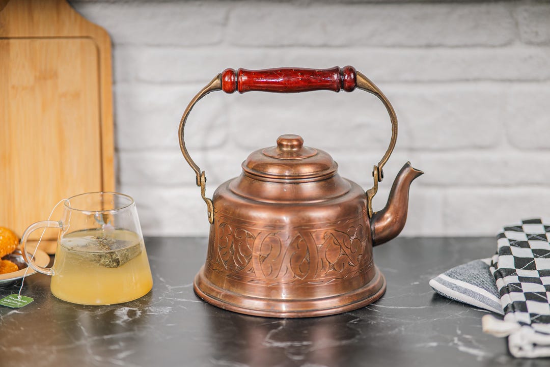Handmade Copper Tea Kettle, Stovetop Kettle, Stovetop Teapot, Copper ...