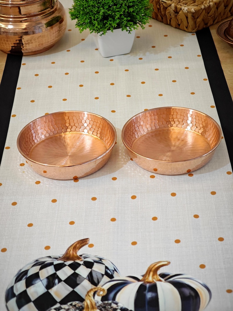 Hammered Copper Bowls - Rustic Snack, Key, or Pet Dish - Set of 2 - Etsy
