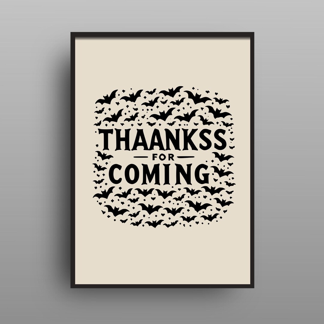 Halloween Thank You Poster | Halloween Decoration | Halloween Bats ...