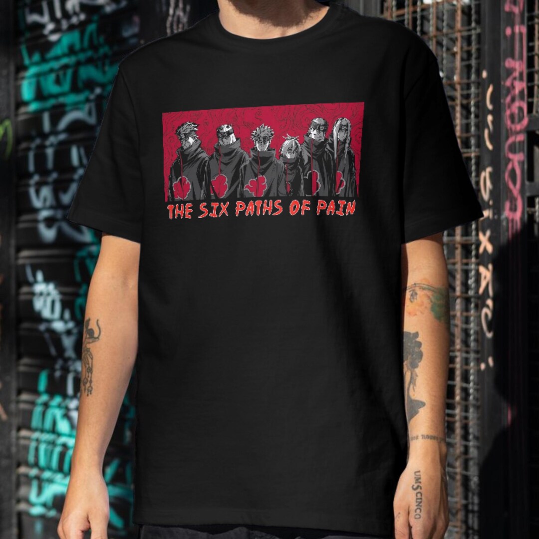 Naruto Pain Tshirt,anime the Six Paths of Pain Design,6 Pains Shirt ...