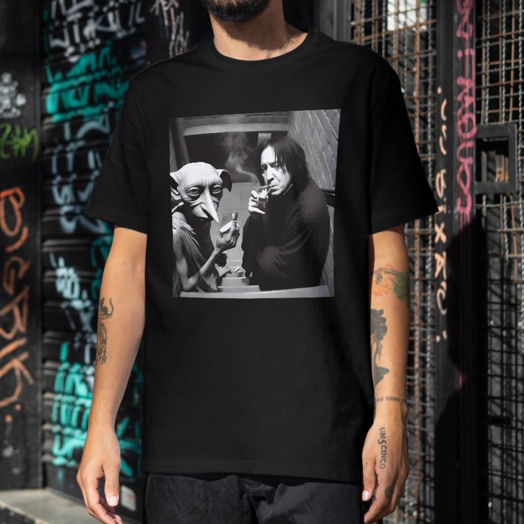 Harry Potter Inspired T-shirt, Snape and Dobby Graphic Shirt, Fantasy ...