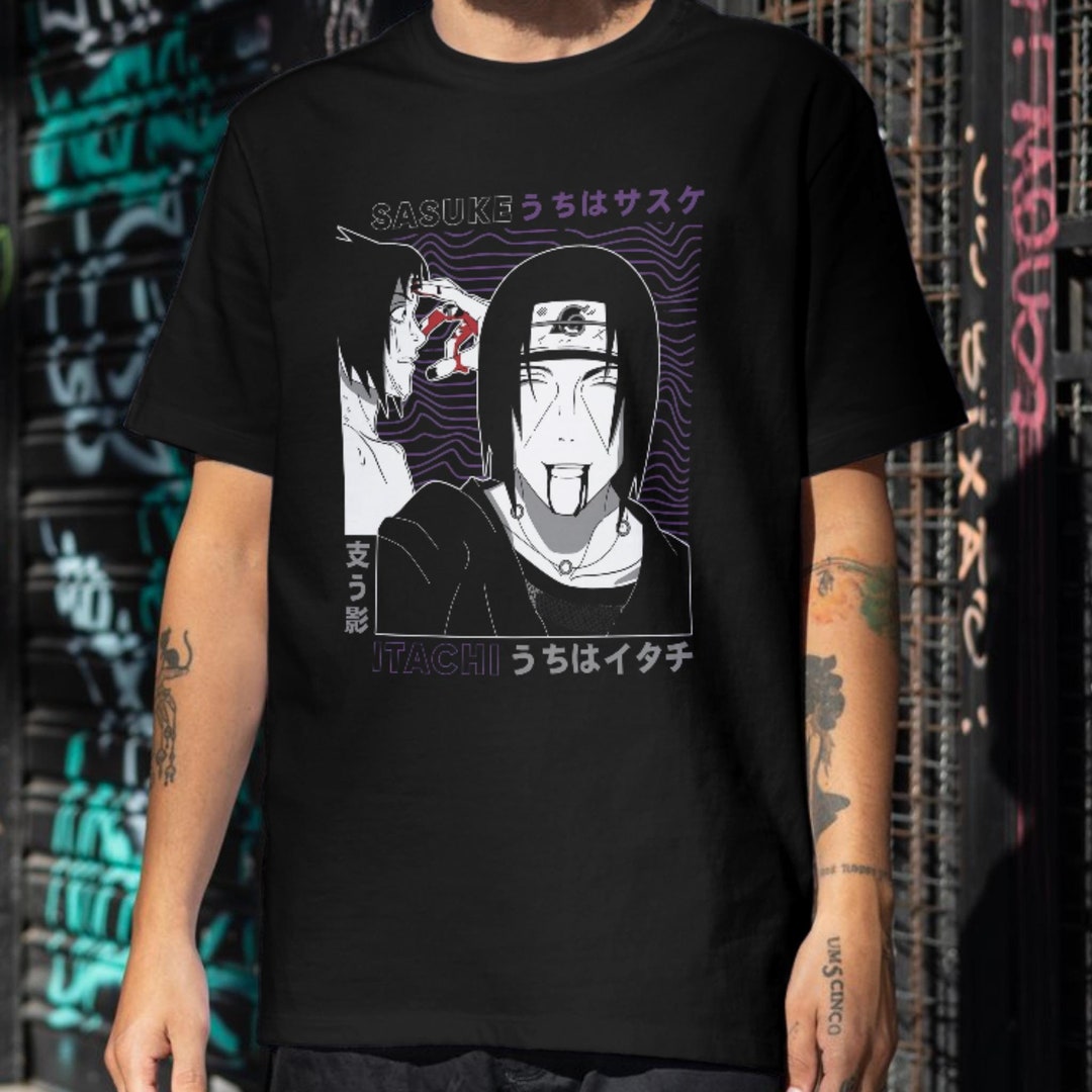 Naruto Anime T-shirt,itachi and Sasuke T Shirt,japanese Manga Shirts ...