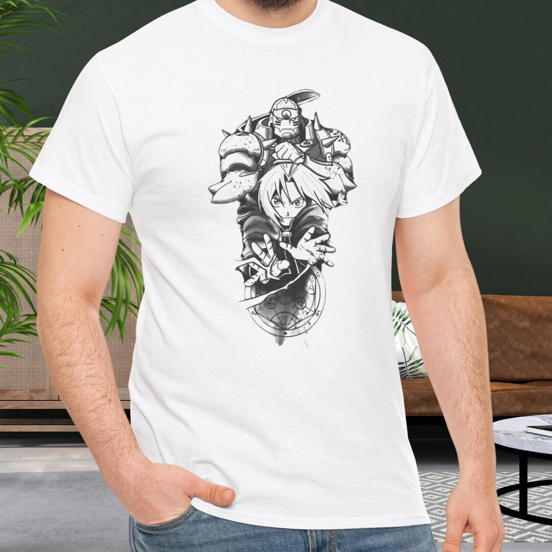 Fullmetal Alchemist T-shirt, Edward Elric Shirt, Anime Shirt, Alphonse ...
