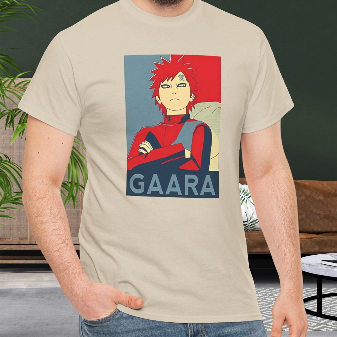 Naruto T-shirt, Gaara Shirt, Anime Shirt, Ninja Tee, Kazekage T-shirt ...