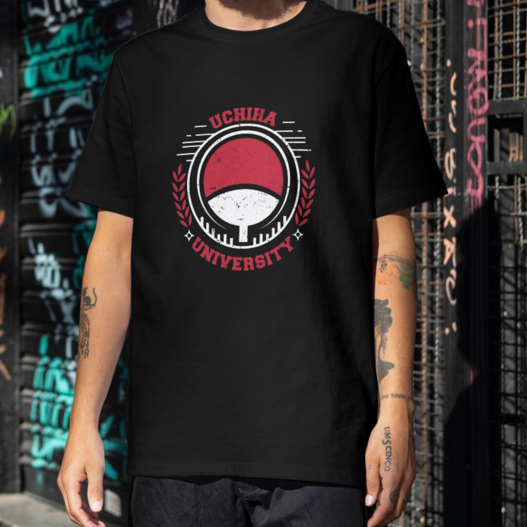 Naruto T-shirt,uchiha University Shirt,uchiha Clan Symbol Shirt,anime ...