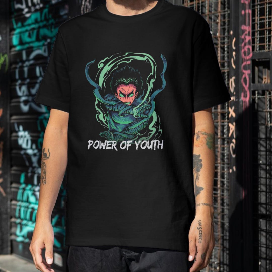 Naruto T-shirt,rock Lee Eight Gates Shirt,power of Youth Shirt,anime ...