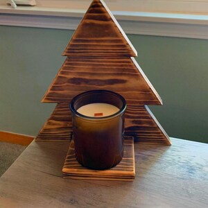 Wood Christmas Tree Candle Stand - Handmade Christmas Decoration ...