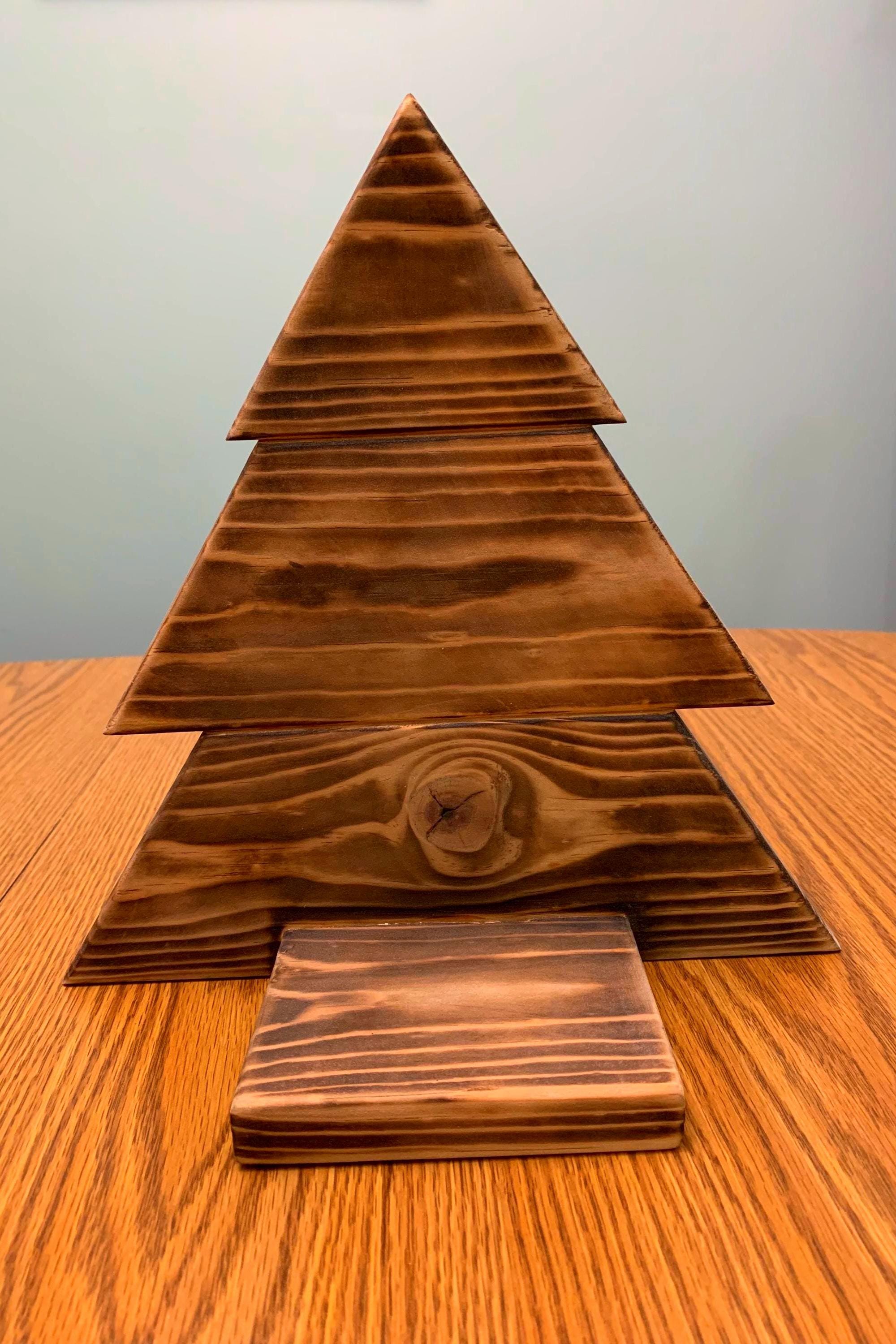 Wood Christmas Tree Candle Stand - Handmade Christmas Decoration ...