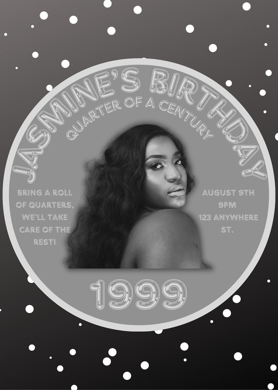 25th Quarter of a Century Birthday Invitation - Etsy