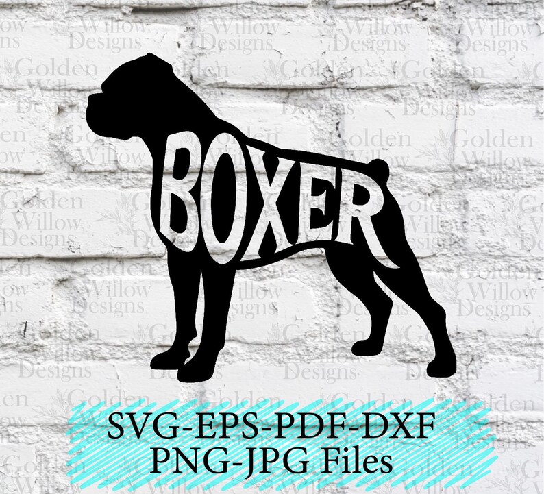 Boxer Dog SVG Cut File Cricut Silhouette Laser Engraving Etching PNG ...