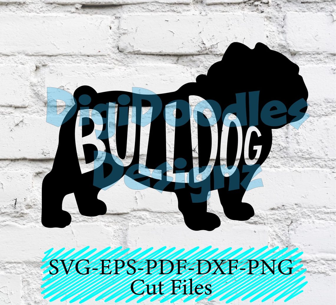 Bulldog Dog SVG Cut File Cricut Silhouette Laser Engraving Etching PNG ...