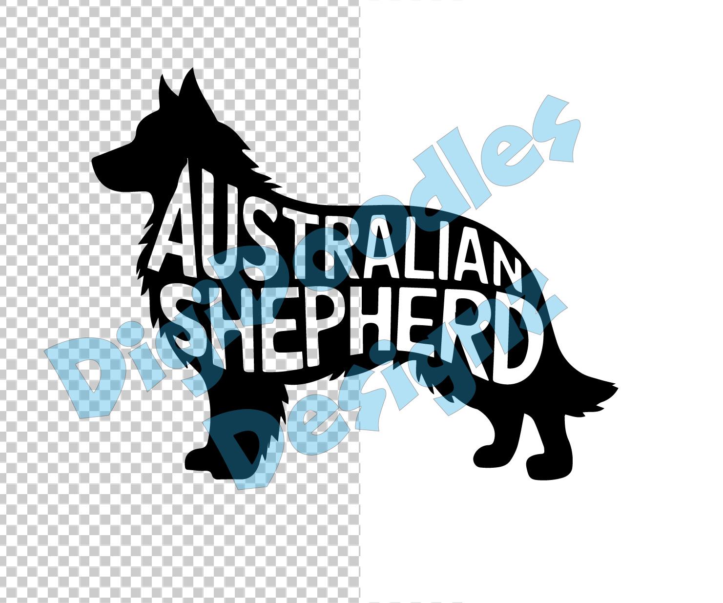 Australian Shepherd Aussie Dog SVG Cut File - Etsy