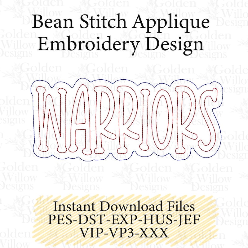Warriors Embroidery - Etsy