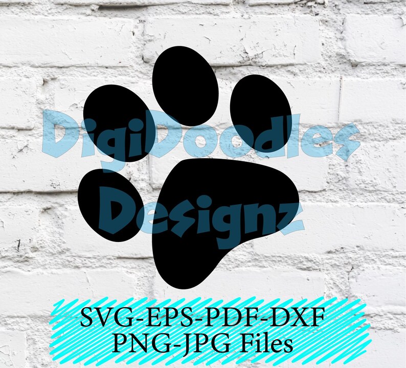 Paw Print SVG Cut File Cricut Silhouette Laser Engraving Etching PNG ...