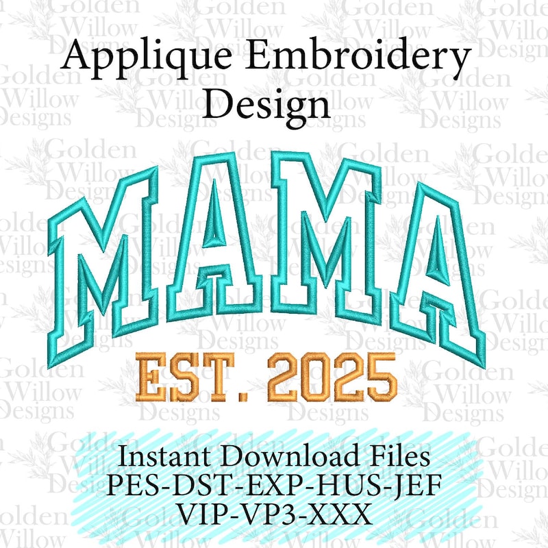 Mama Embroidery File Est - Etsy