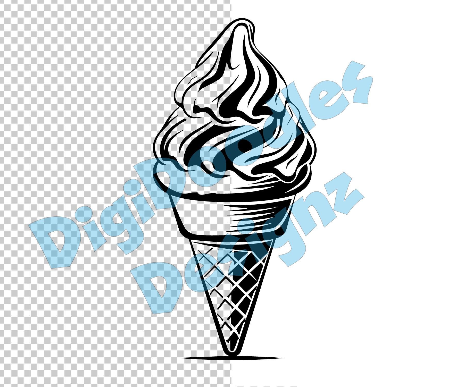 Ice Cream Cone SVG Cut File - Etsy
