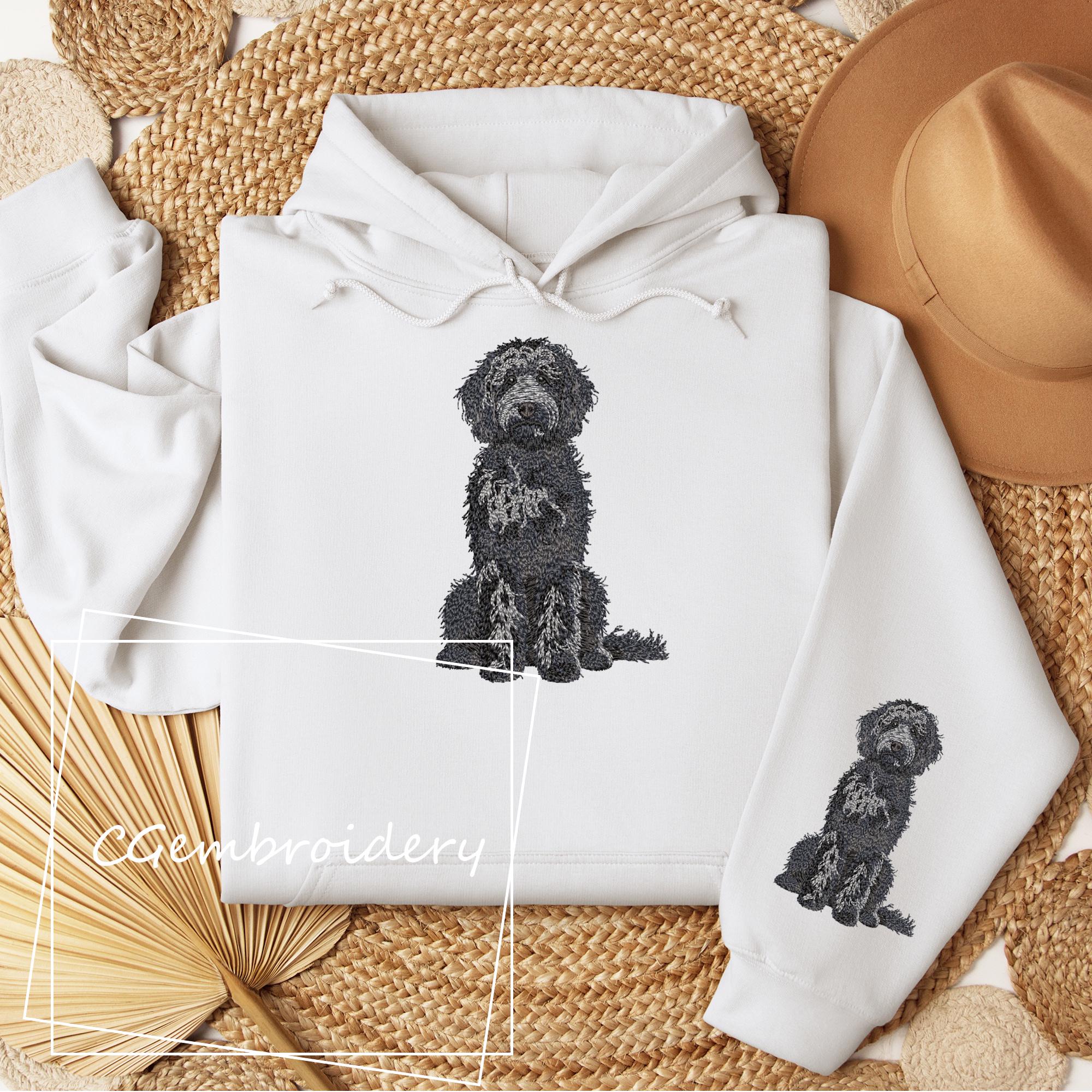 Black Goldendoodle Embroidery Design, Cute Golden Doodle Dog Embroidery ...