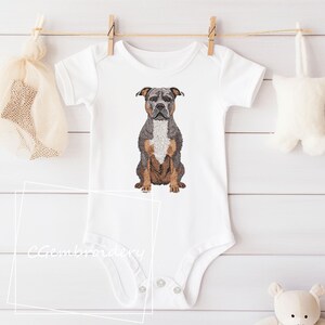 Pitbull Dog Embroidery Design, Cute Bull Terrier Dog Embroidery File ...