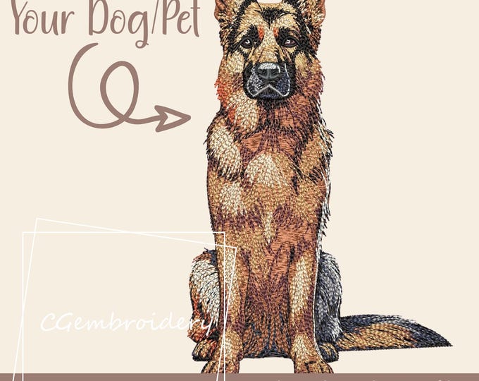Custom Dog Embroidery File - Megen - Etsy