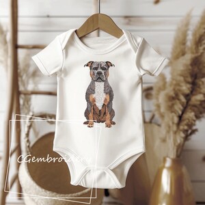 Pitbull Dog Embroidery Design, Cute Bull Terrier Dog Embroidery File ...