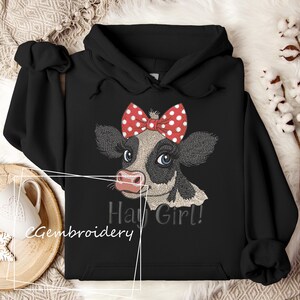 Funny Cow Embroidery Design, Holstein Cow Embroidery File, Heifer ...