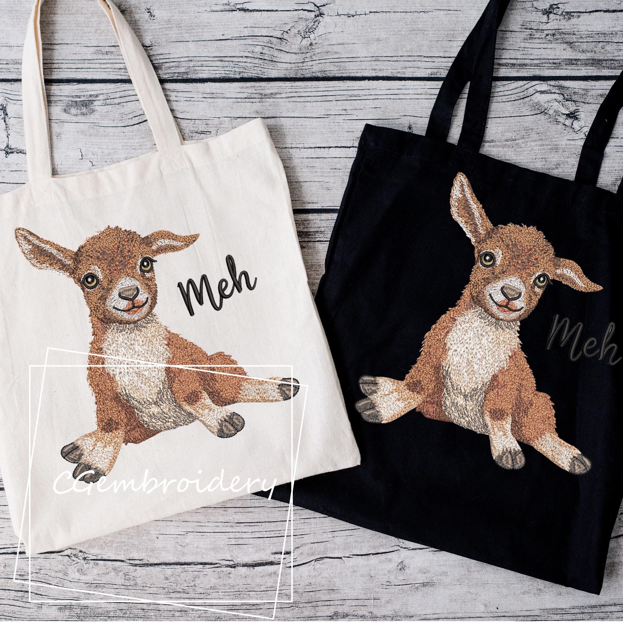 Goat Meh Embroidery File, Farm Animals Embroidery Pattern, Cute Farm ...