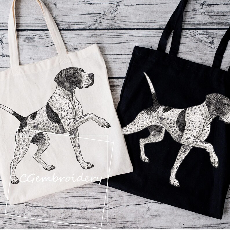 Pointer Embroidery Design, Pointing GSP Dog Embroidery File, German ...