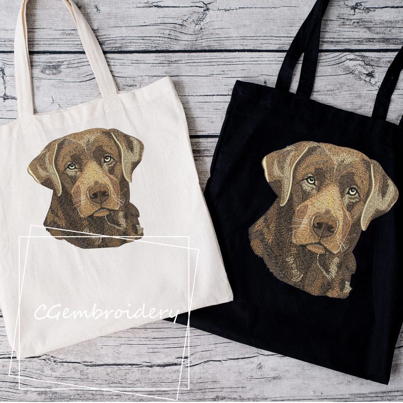 Chocolate Labrador Embroidery Design, Labrador Retriever Embroidery ...