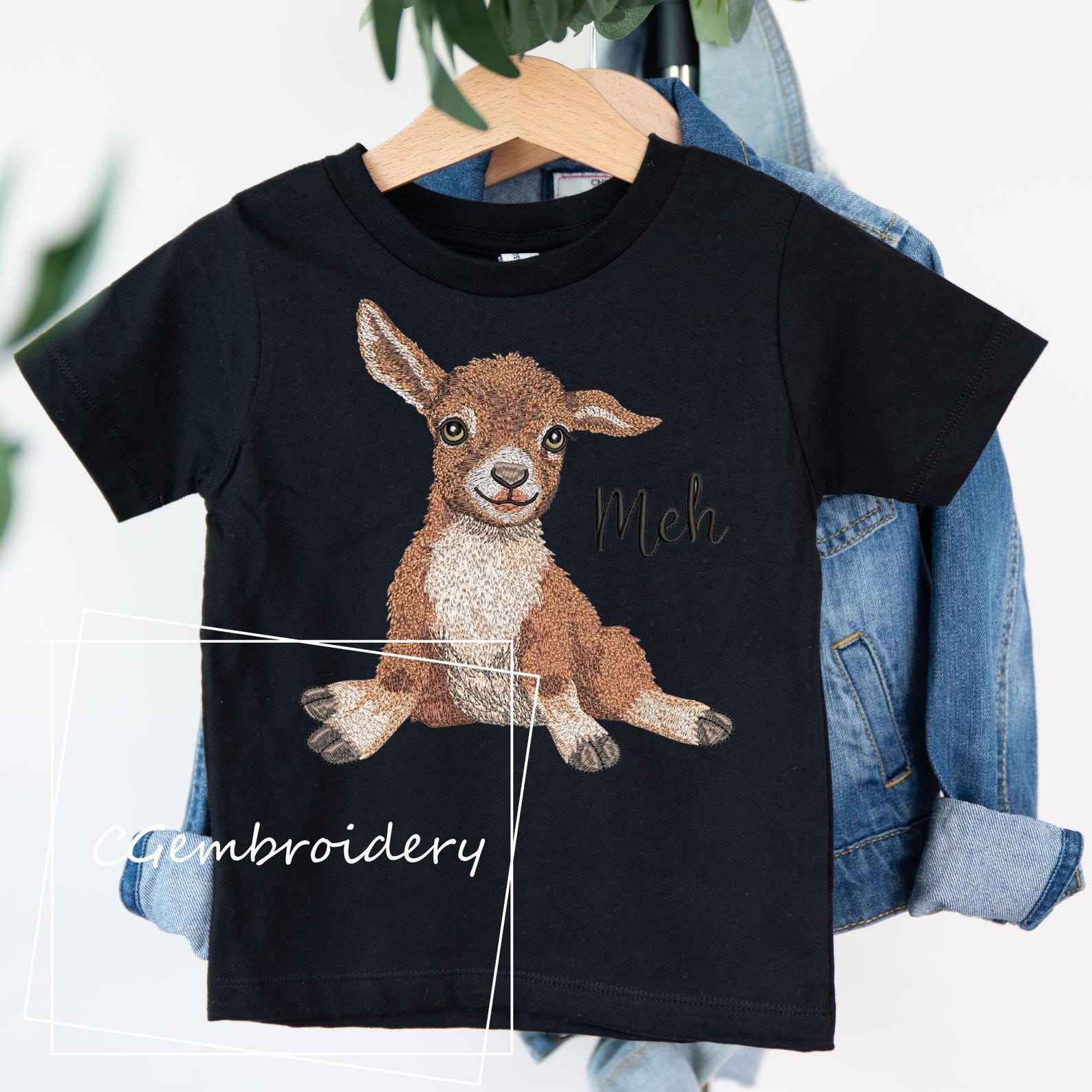 Goat Meh Embroidery File, Farm Animals Embroidery Pattern, Cute Farm ...