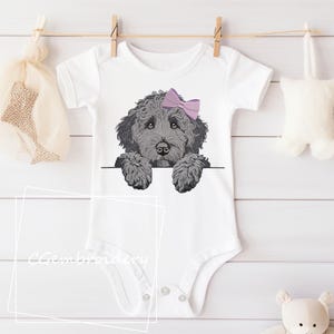 Black Goldendoodle Embroidery Design, Girl Golden Doodle Dog Embroidery ...