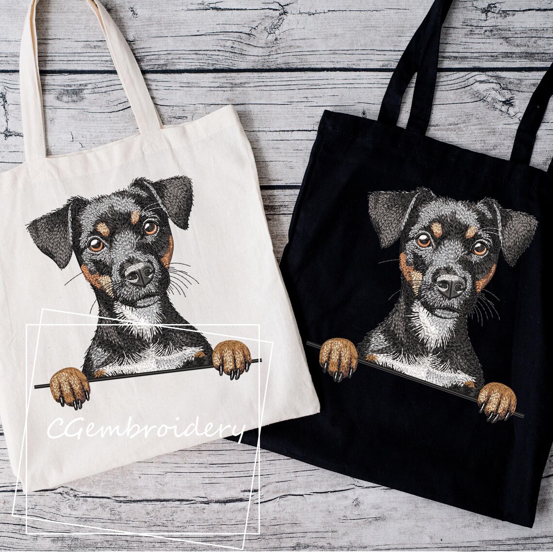 Jack Russell Terrier Embroidery Design, Cute Jack Russell Dog ...